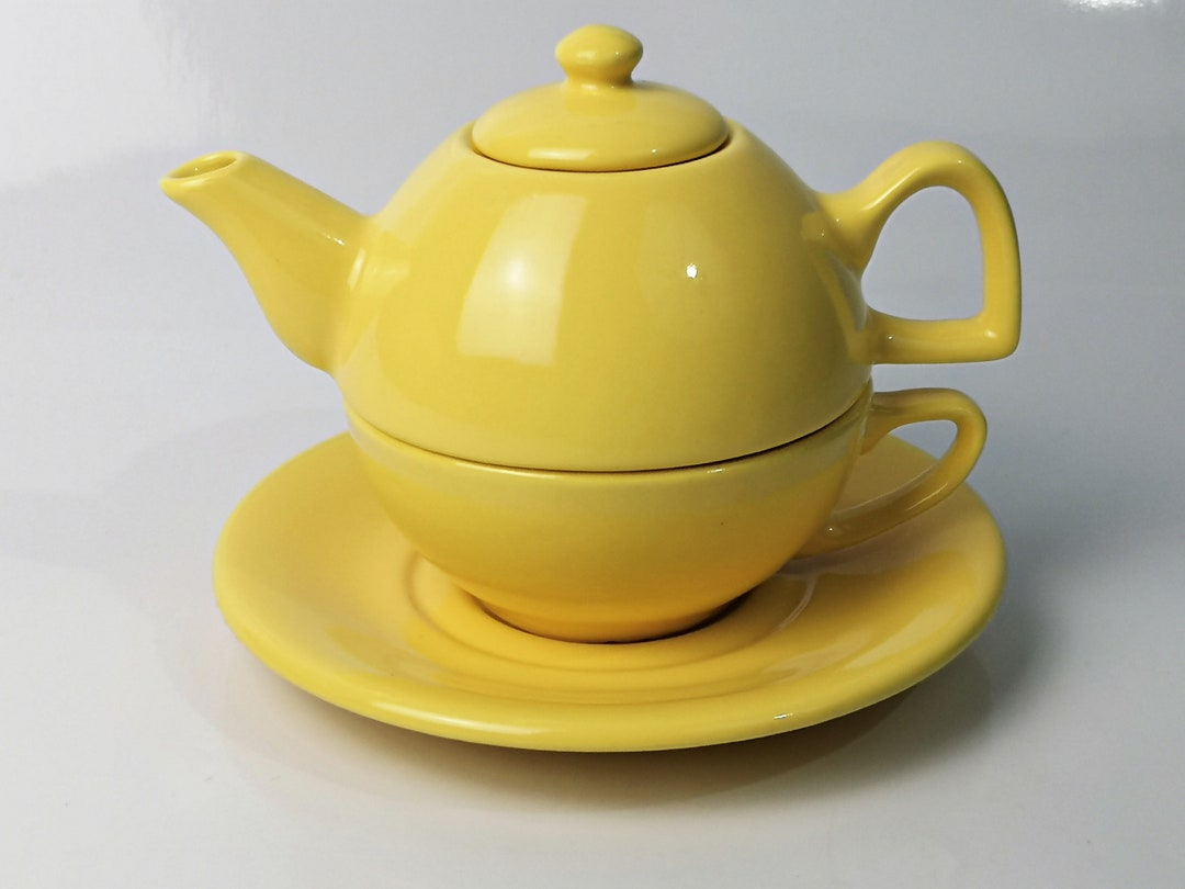 Small Teapot With Cup in Set/ Tea for One / Ceramic / Ironware / Pot ...
