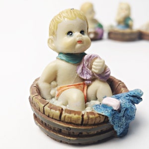 Children Bathing in the Washtub / Baby / Collectible Ceramic Figure ...