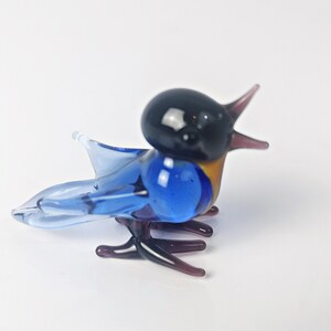 Tiny Glass Figurine / Miniature Glass Art / Bird / Art Glass Figurine ...