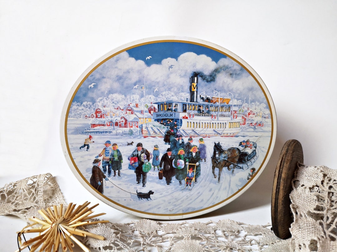 Vintage Tin Can / Box of Chocolates / 1990s / Winter Edition - Etsy