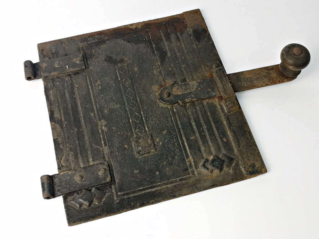 Old Rusty Oven Door / Oven Flap / Approx. 23 Cm X 25.5 Cm 9 X 10 / Lost ...