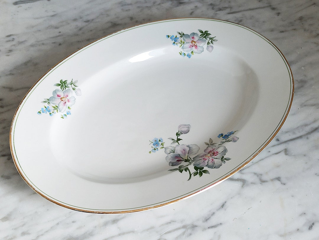Vintage Serving Plate / Large Serving Plate / Large Plate / Floral ...