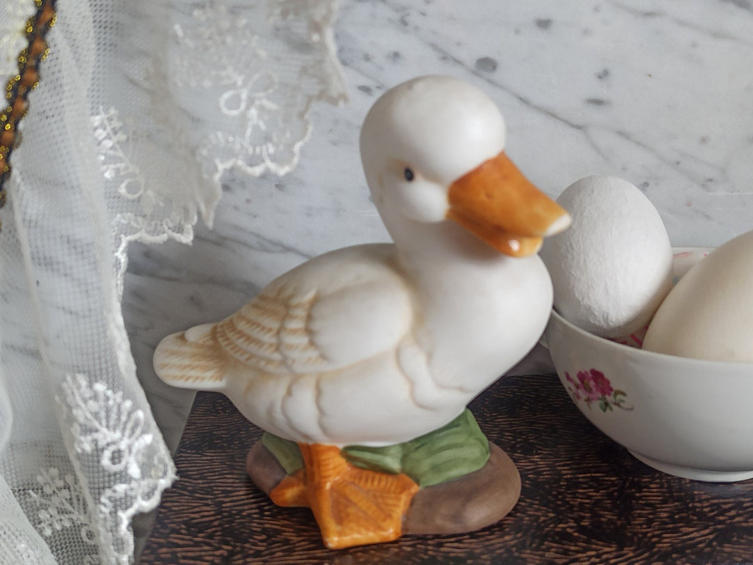 Vintage Ceramic Duck / Kitsch / Standing Ring / Display / 90s / Country ...