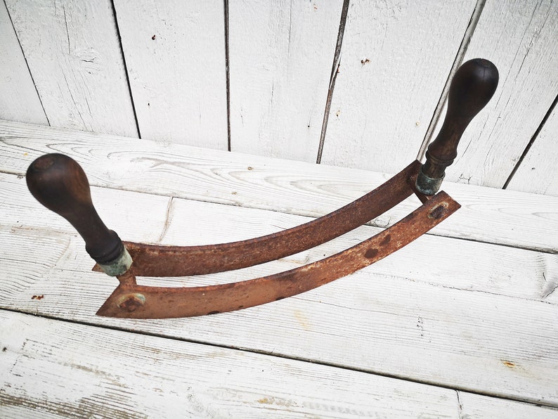 Vintage Herbs Knife / Herb Chopper / Primitive Double Handle - Etsy