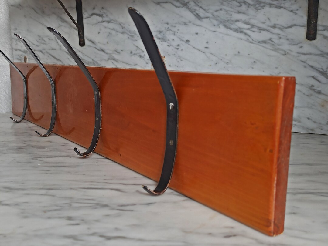 Retro Hook Rail / Coat Rack / Coat Hook / Wall Coat Rack / Vintage - Etsy