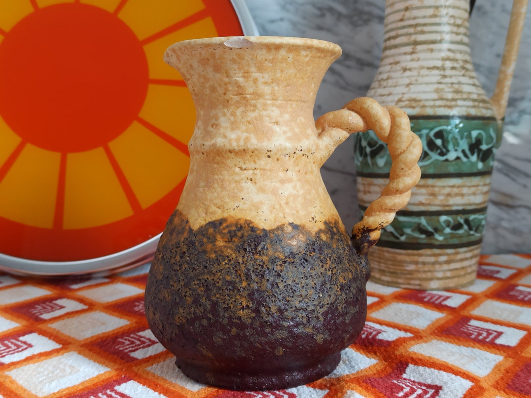 Vintage Ceramic Vase / Handle Vase Übelacker 1855/15 / Fat Lava ...