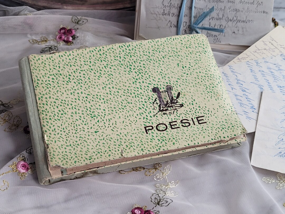 Old Small Poetry Album / Poetry Album 1940s / Brocante Style / Shabby ...