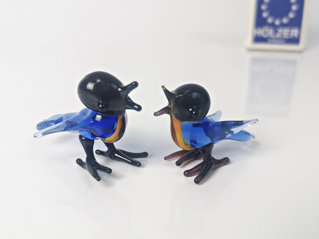 Tiny Glass Figurine / Miniature Glass Art / Bird / Art Glass Figurine ...