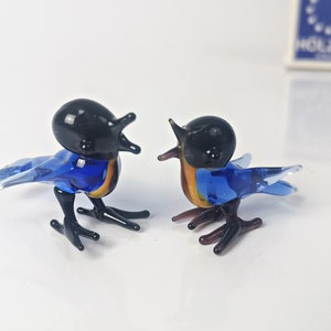 Tiny Glass Figurine / Miniature Glass Art / Bird / Art Glass Figurine ...