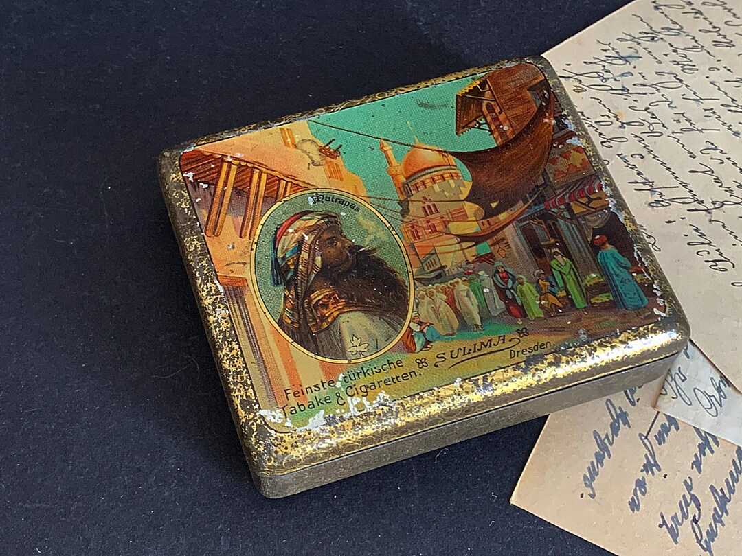 Old Tin Box / Tin Can / Cigarette Box "sulima" Dresden Cigarettes ...