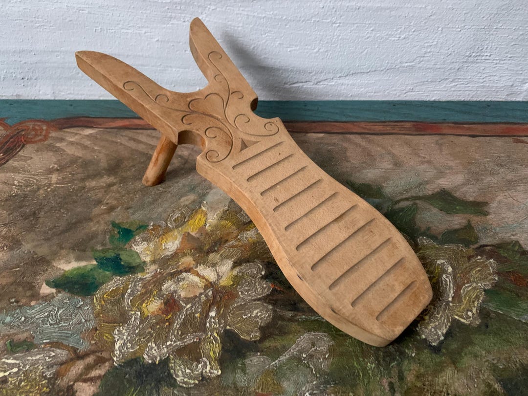 Old Carved Boot Jack / Shoe Jack Made of Wood / Brocante / Shabby / Vintage From Germany / Boot ...