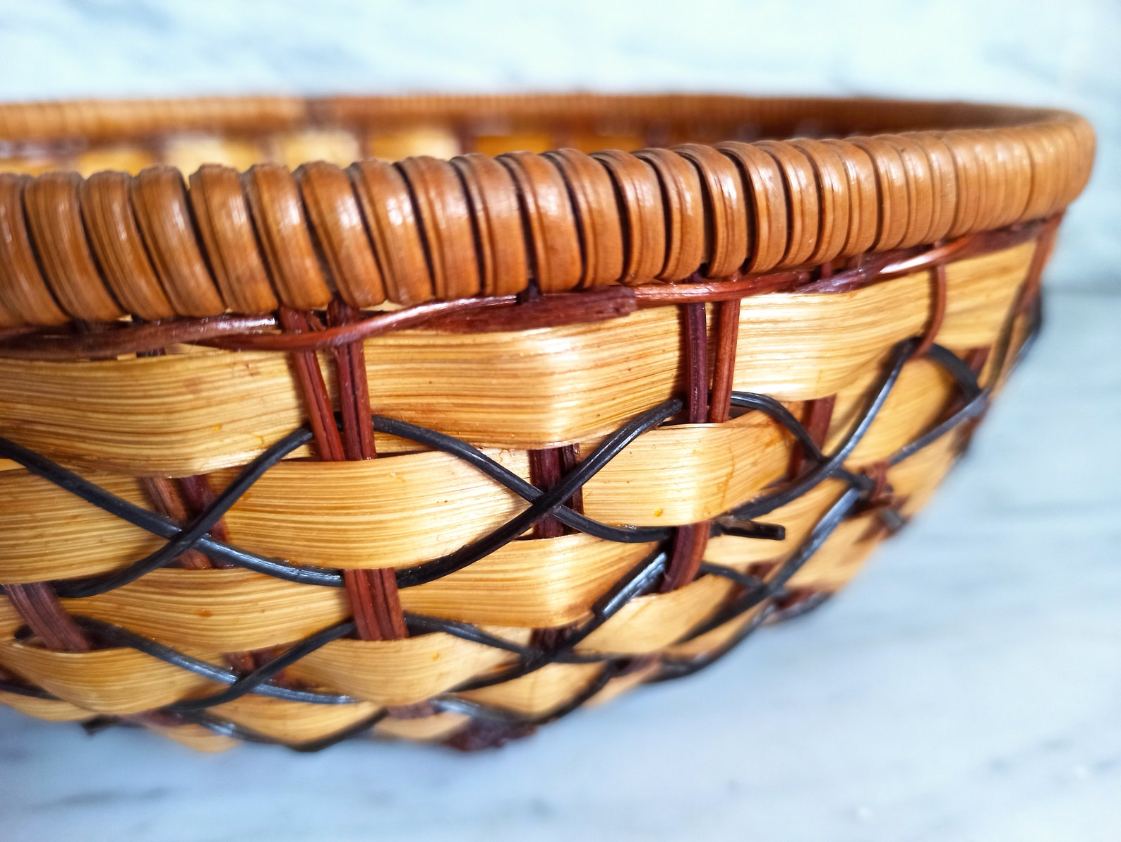 Old Bread Basket / Brocante / France / Wicker Basket / Egg Basket / 60s ...