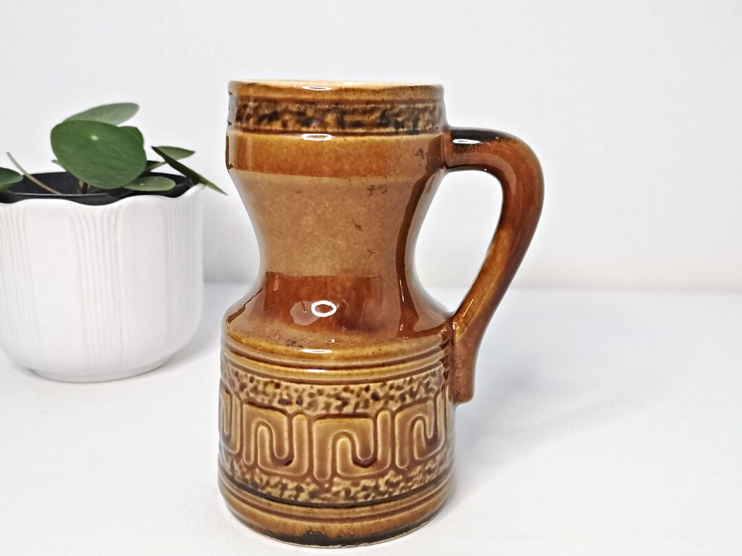 Plain Vase Jug in Brown Mid Century 60s Ceramic - Etsy