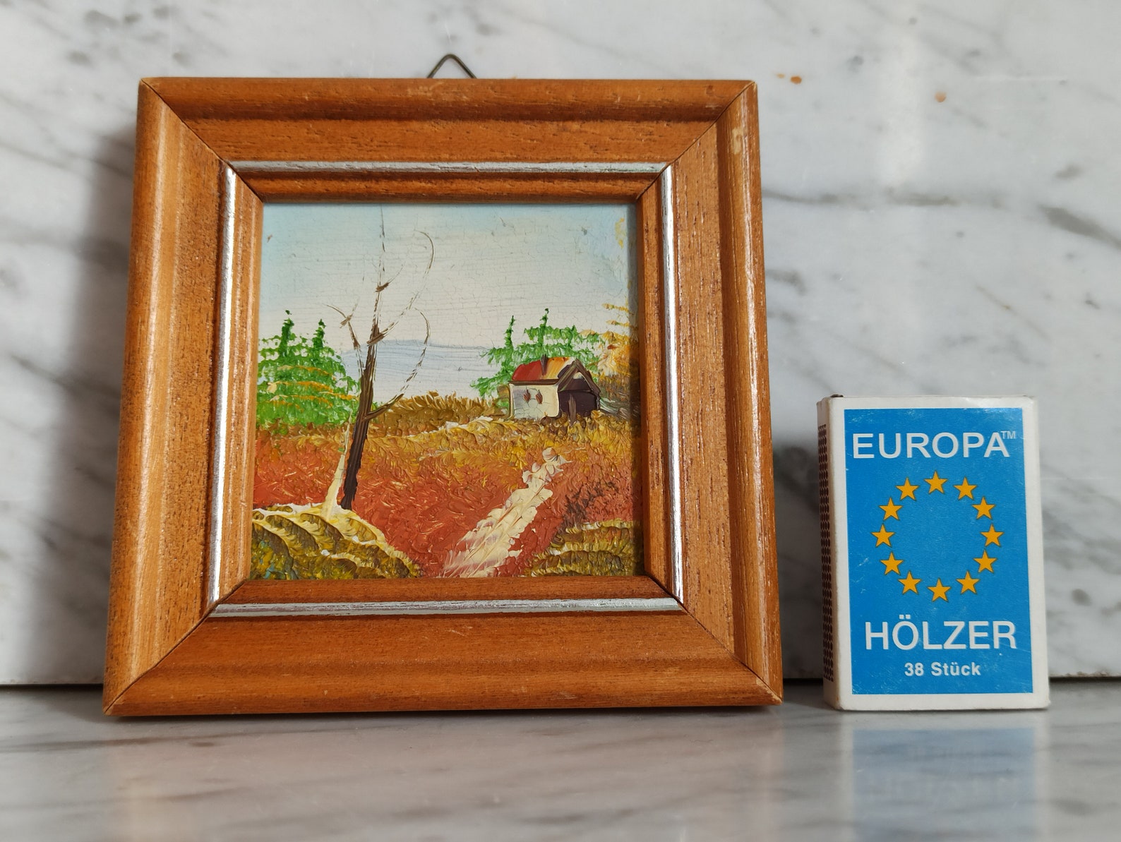 Small Picture in Frame - Wall Decoration - Tiny Painting - Landscape - Etsy