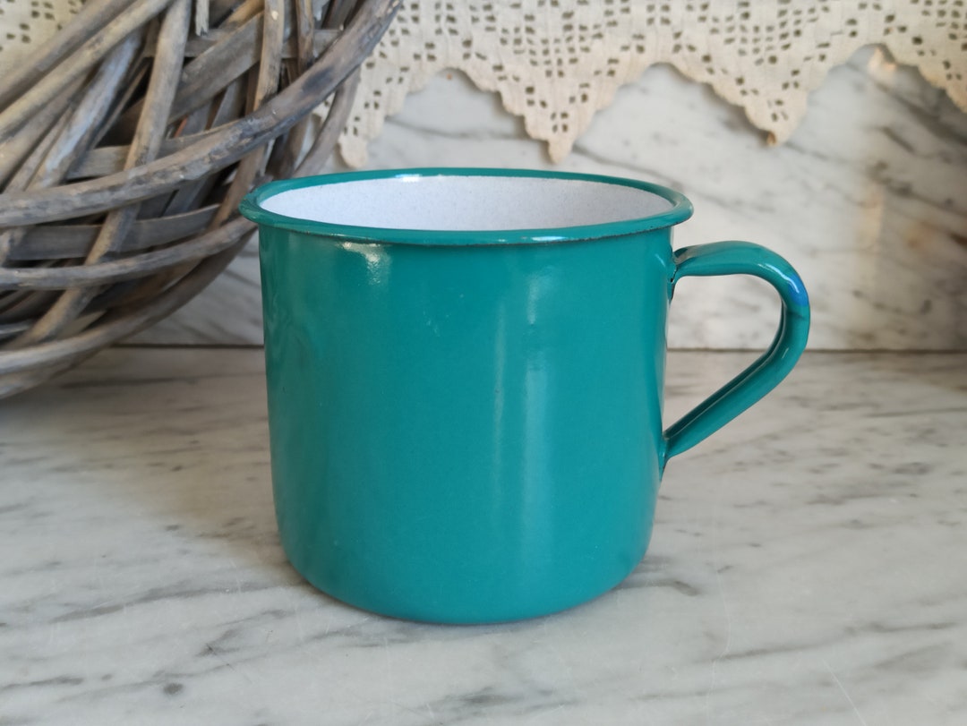 Small Enamel Pot / Vintage Handle Pot / Small Ladle Pot / Large ...