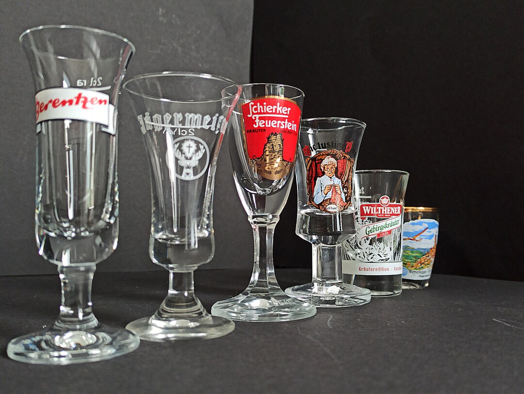 6 Different Shot Glasses / Set of Glasses 2cl / Shot / Brandy / Shots ...