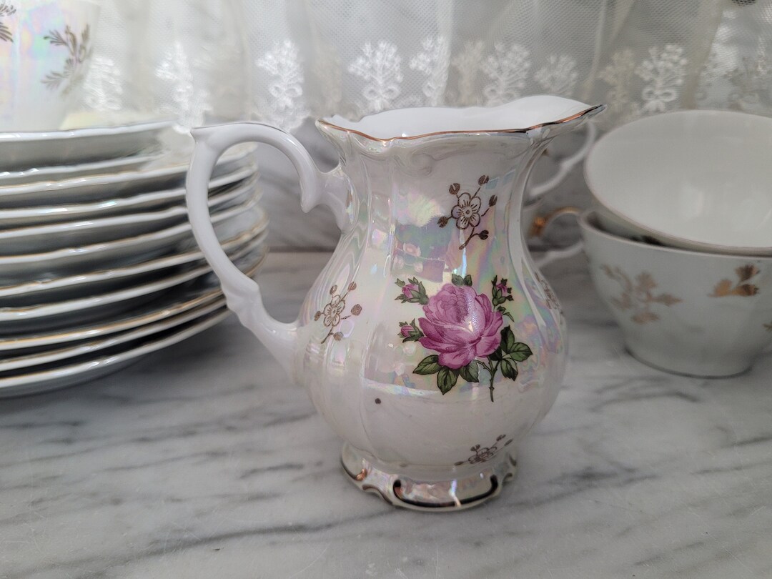 Vintage Milk Jug / Kahla Porcelain / Mother of Pearl Decor / 1970s ...