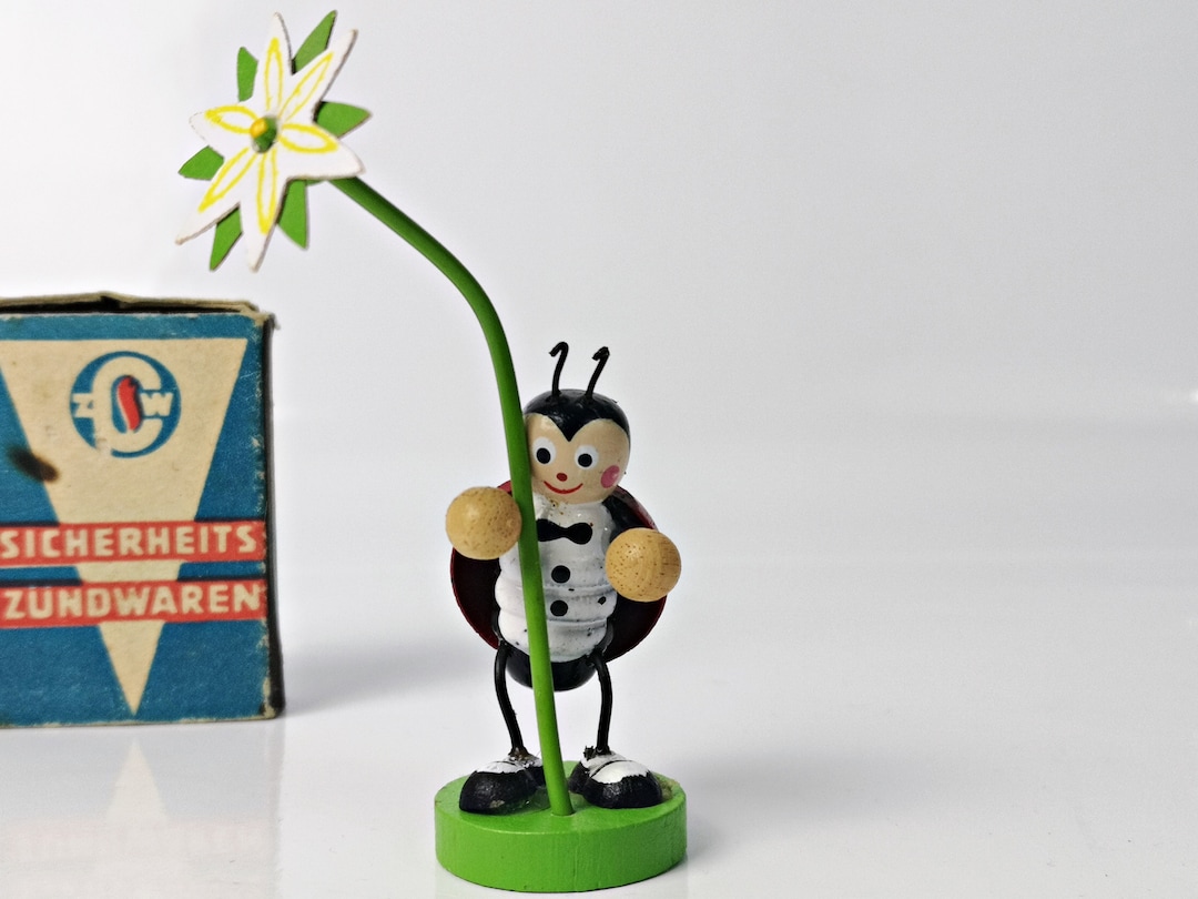 Small Ladybug With Flower From the Erzgebirge / Otto Mertens / Stand ...