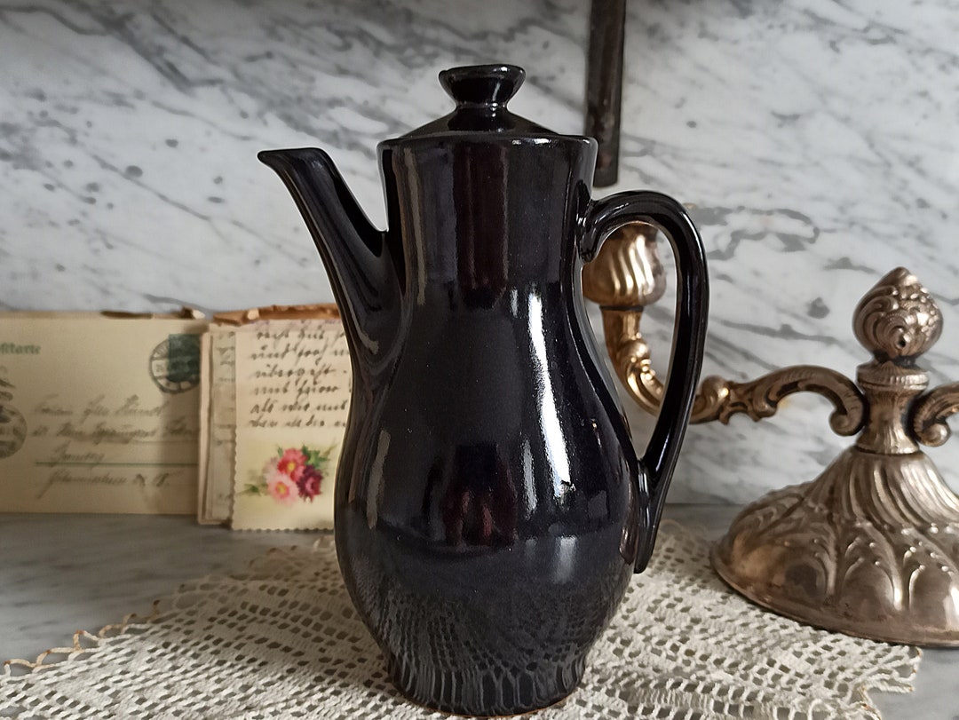 Ancient Small Pot / Coffee Pot / Teapot in Black / Ceramic / Mocha ...