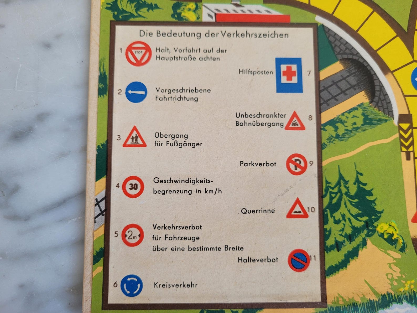 Board Game / Single Playing Field Traffic Game "augen Auf" / Vintage ...