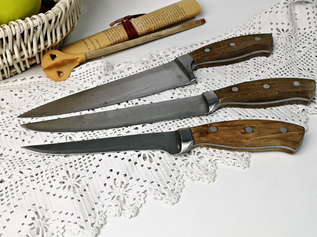 3 Old Knives / Meat Knives / Vegetable Knives / Paring Knives ...
