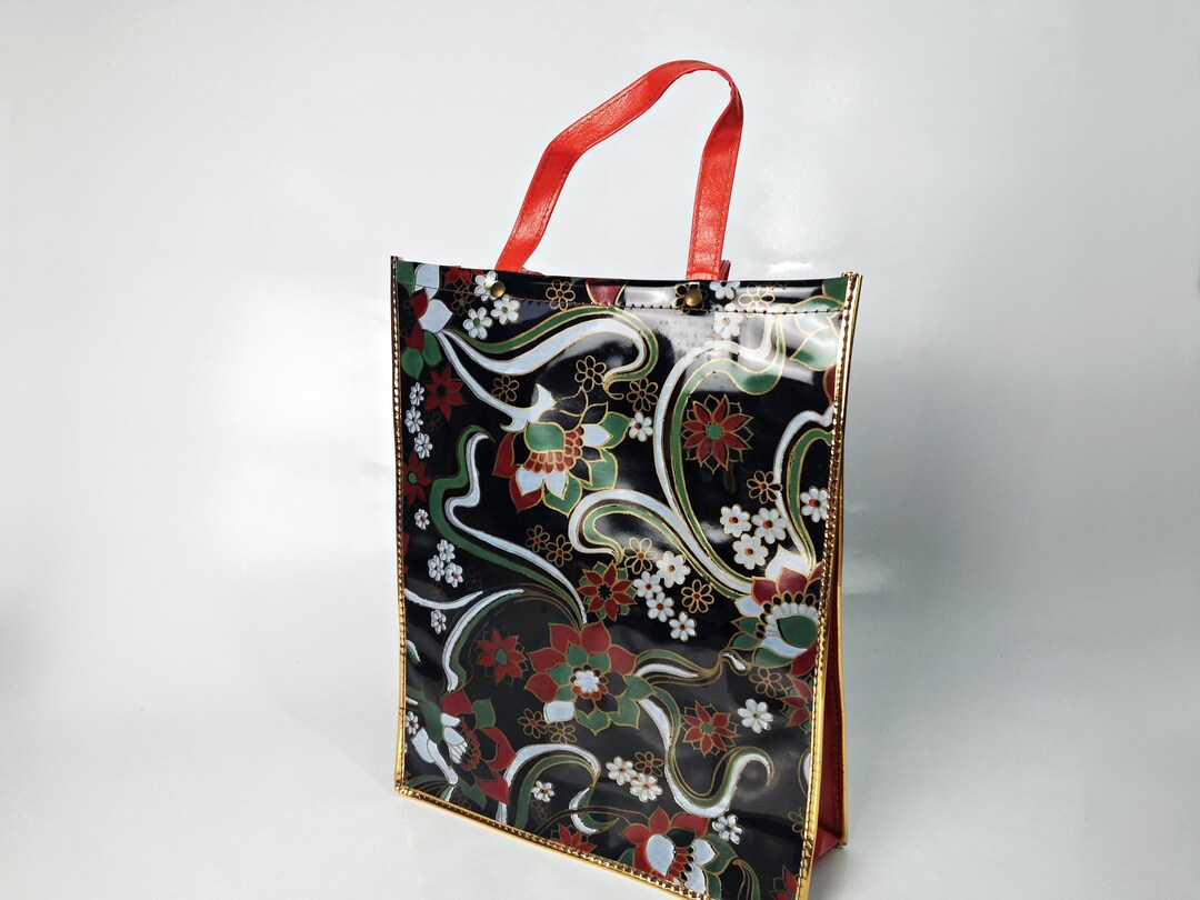 Vintage Shopping Bag With High Gloss Finish / Handle Bag Bohemian Style ...