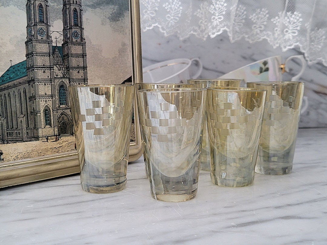 6 Vintage Shot Glasses / Antique Shot Glasses / Glasses for Spirits ...