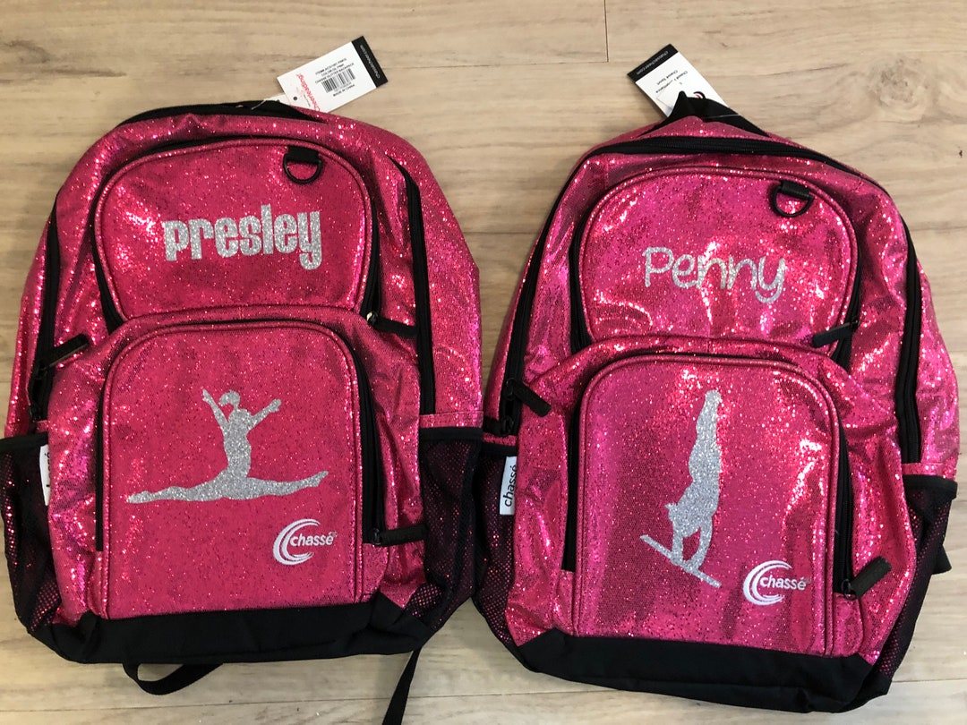 Personalized Pink Glitter Backpack: Cheer, Dance, Gymnastics, School ...