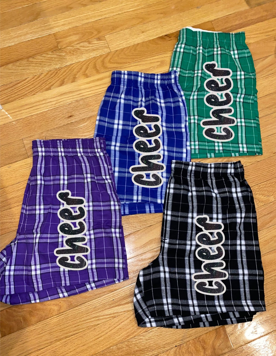 Plaid Flannel Cheer Lounge Pajama Shorts Great Cheerleader Gift - Etsy