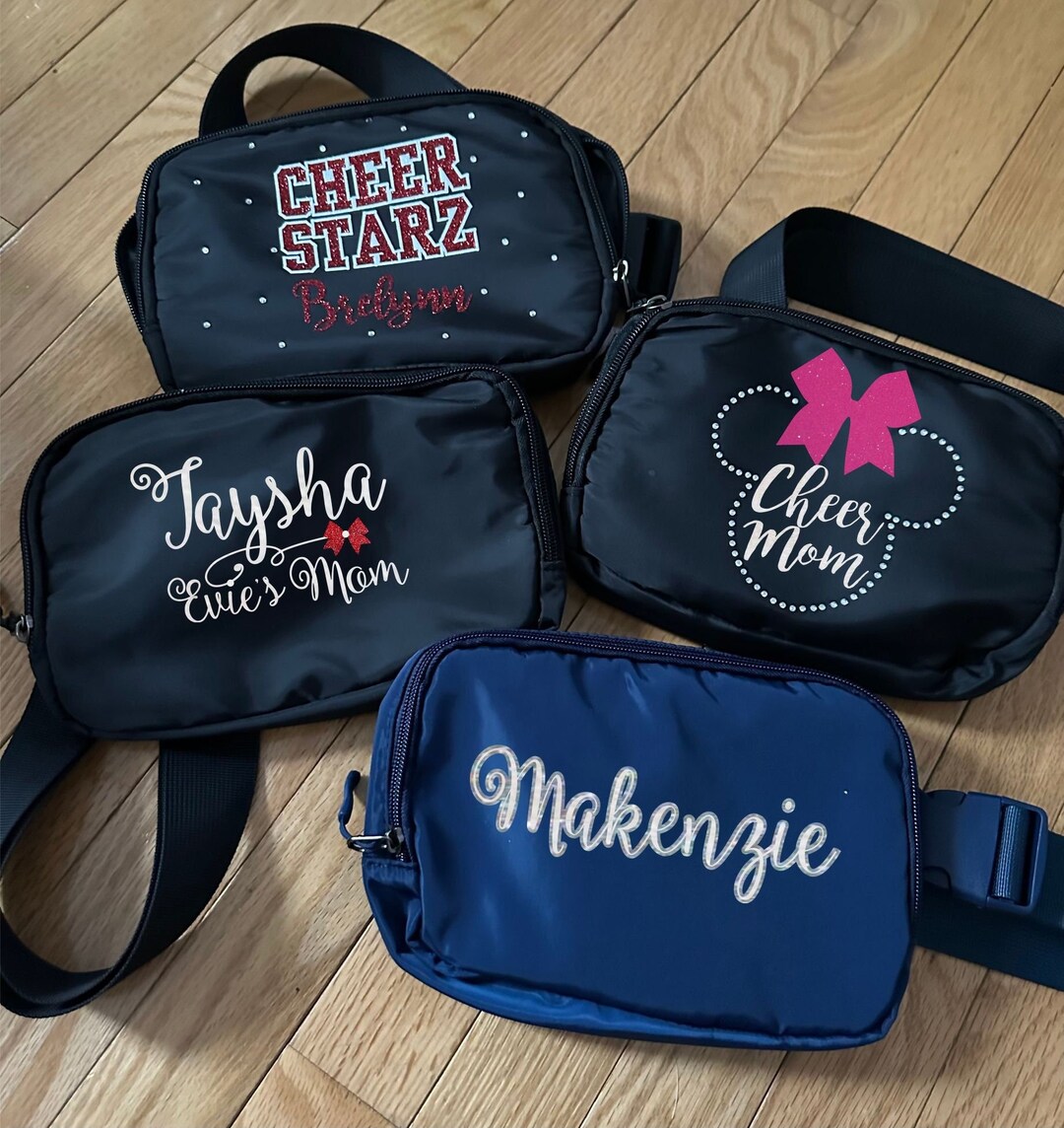 Rhinestone Custom Cheer Fanny Pack Crossbody Belt Bag Custom Cheer Team ...