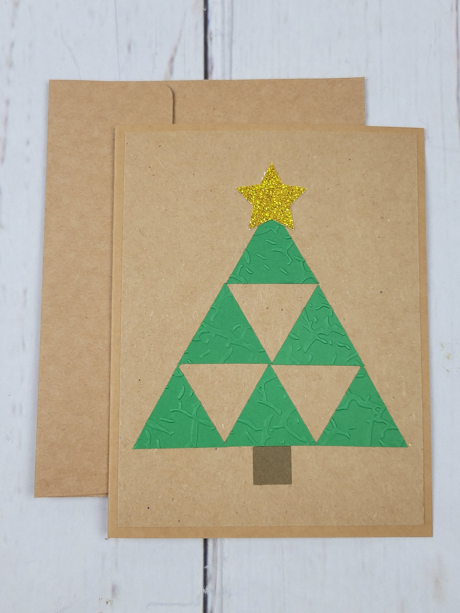 Merry Christmas Greeting Card Kit | 4 Cards With Envelopes | Tree Cards ...
