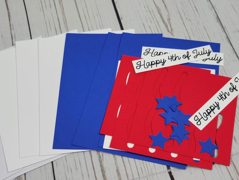 Patriotic Greeting Card Kit | 4 Cards With Envelopes | 4th of July ...