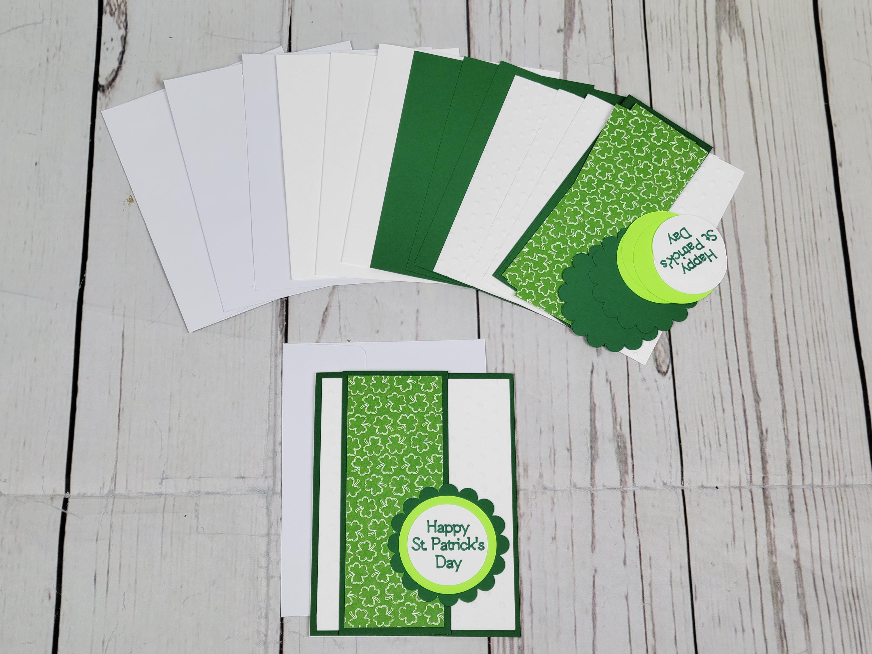Happy St. Patrick's Day Greeting Card Kit | 4 Cards With Envelopes ...