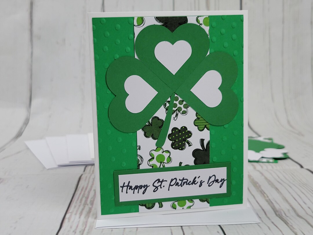 Happy St. Patrick's Day Greeting Card Kit | 4 Cards With Envelopes ...