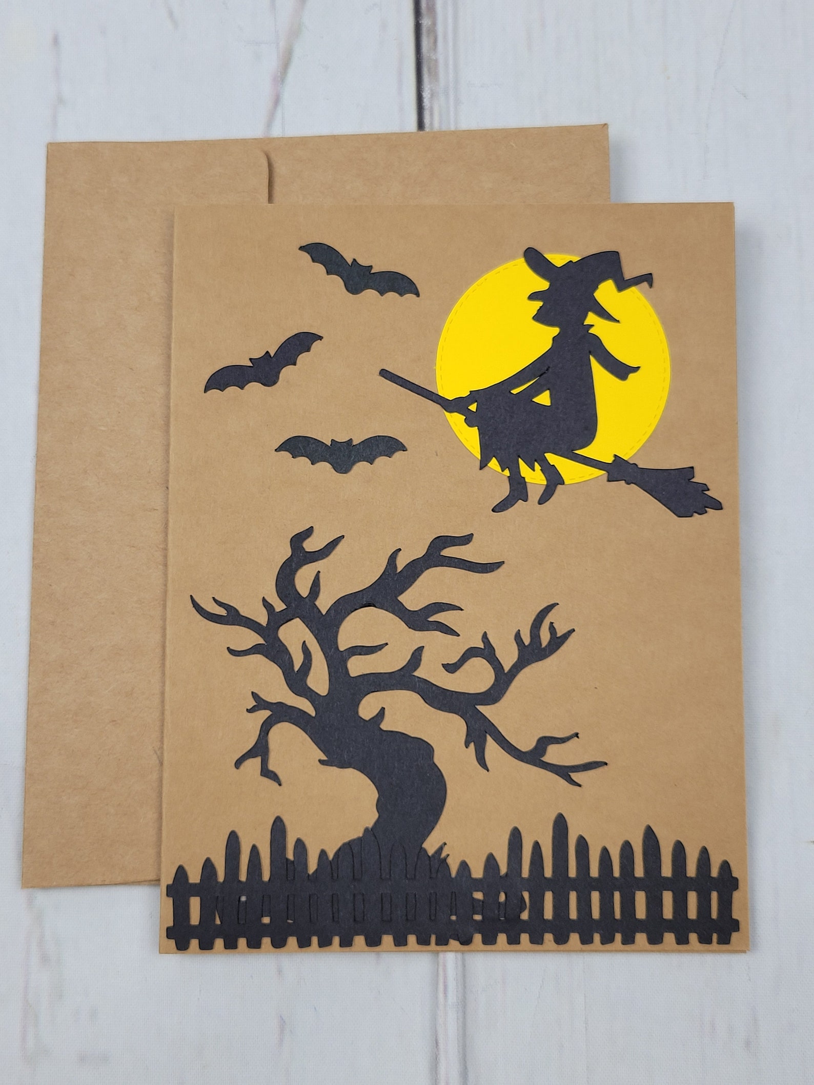 Happy Halloween Greeting Card Kit | 4 Cards With Envelopes | Witch ...