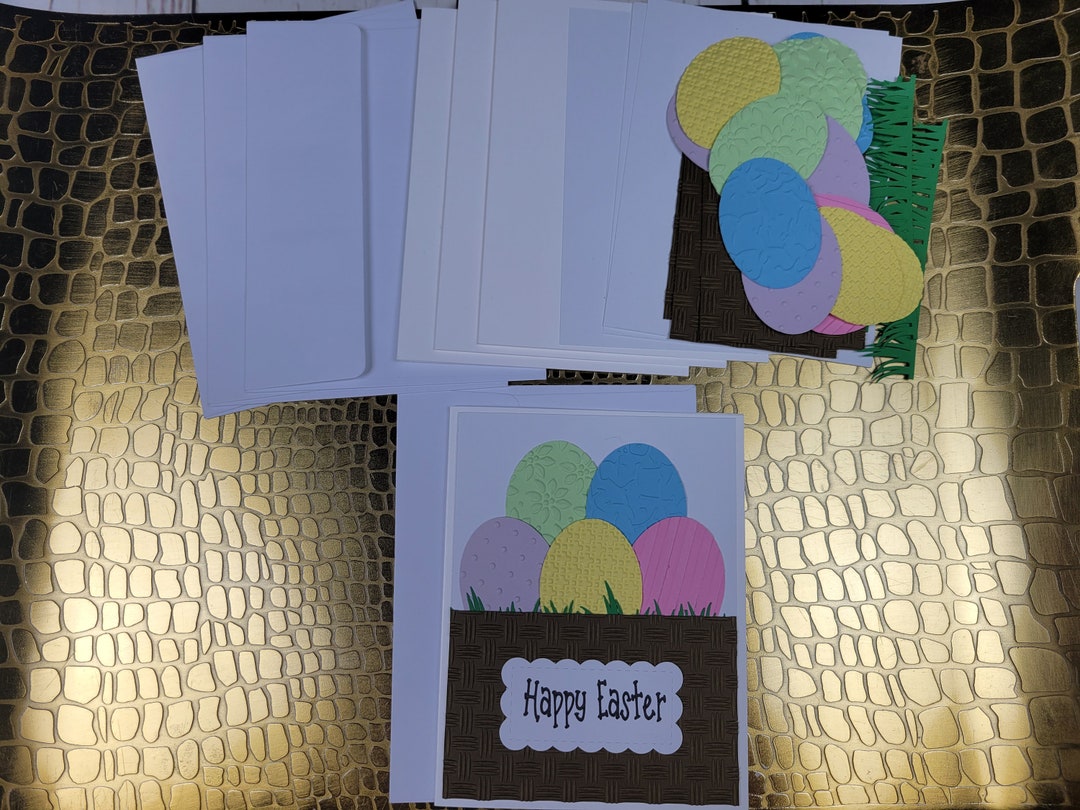 Happy Easter Greeting Card Kit 4 Cards With Envelopes Easter Basket ...