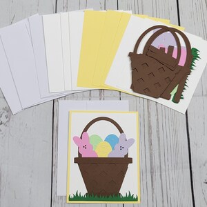 Happy Easter Greeting Card Kit | 4 Cards With Envelopes | Easter Basket ...
