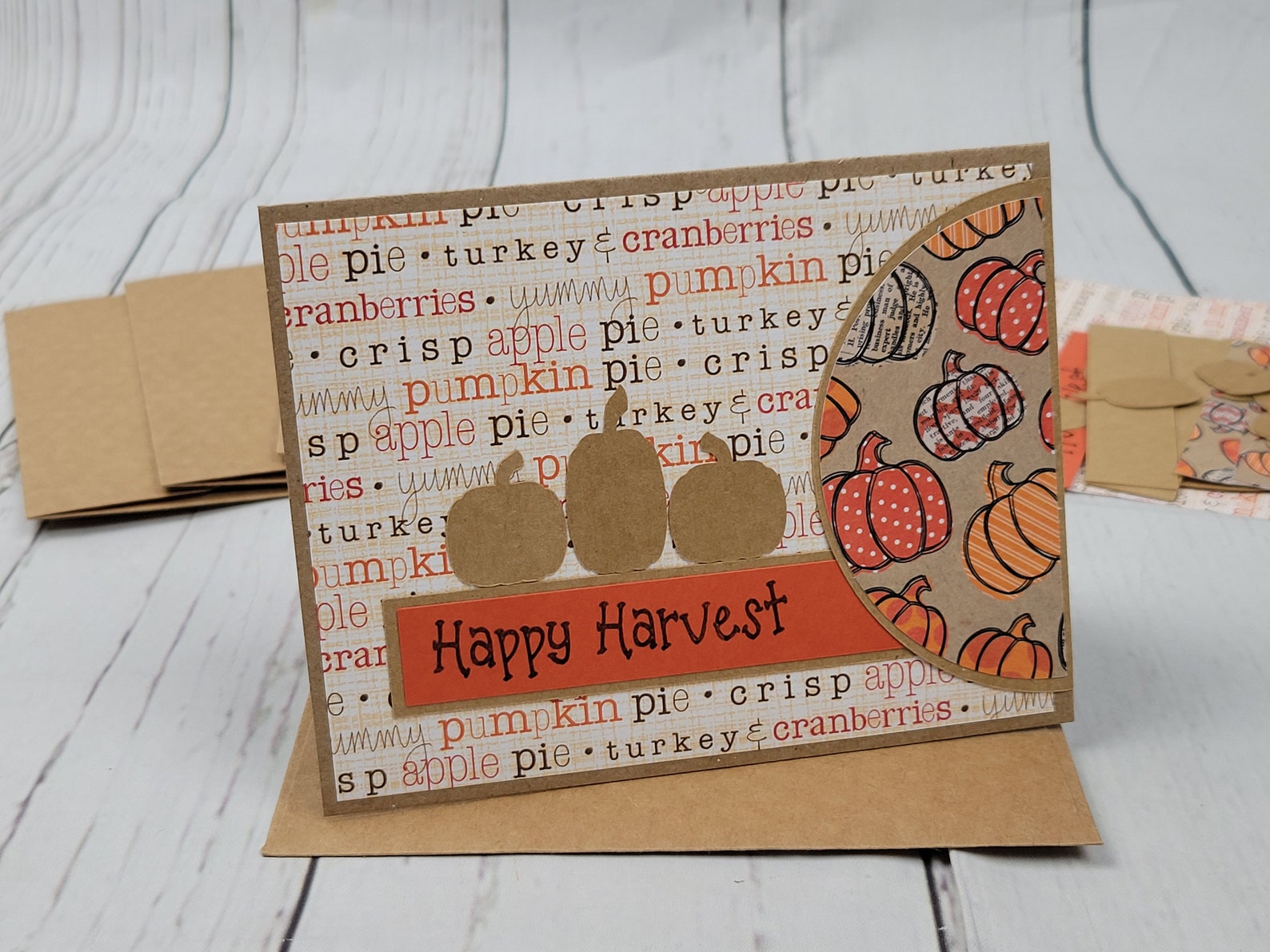Happy Harvest Greeting Card Kit | 4 Cards With Envelopes | Fall Craft ...