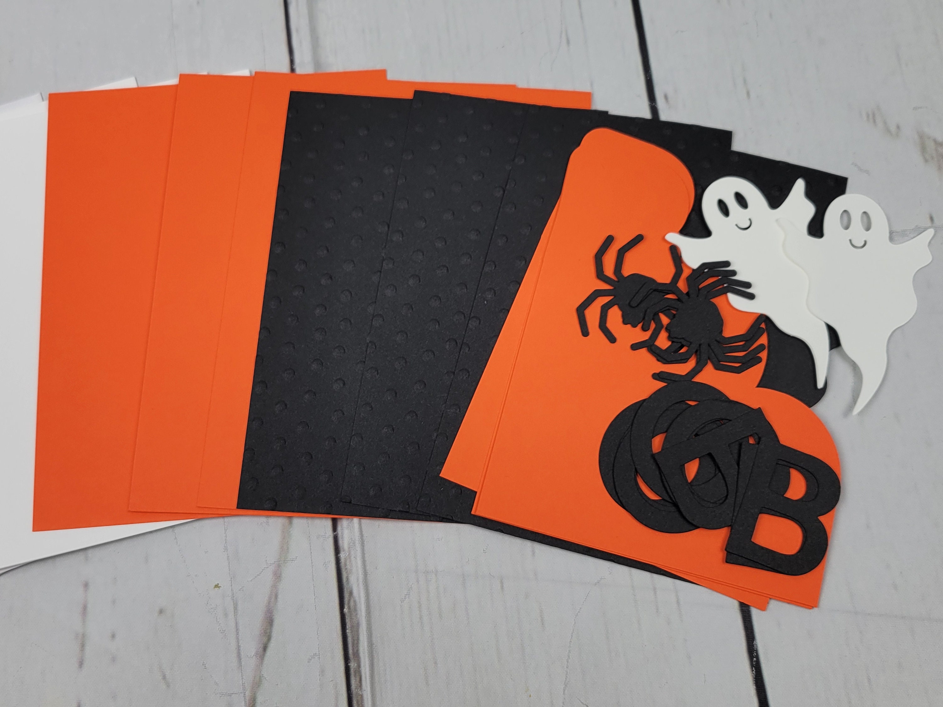 Happy Halloween Greeting Card Kit | 4 Cards With Envelopes | Boo Ghosts ...