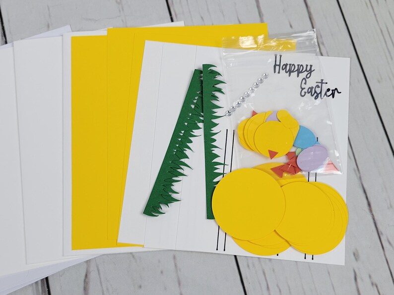 Happy Easter Greeting Card Kit | 4 Cards With Envelopes | Easter Chicks ...