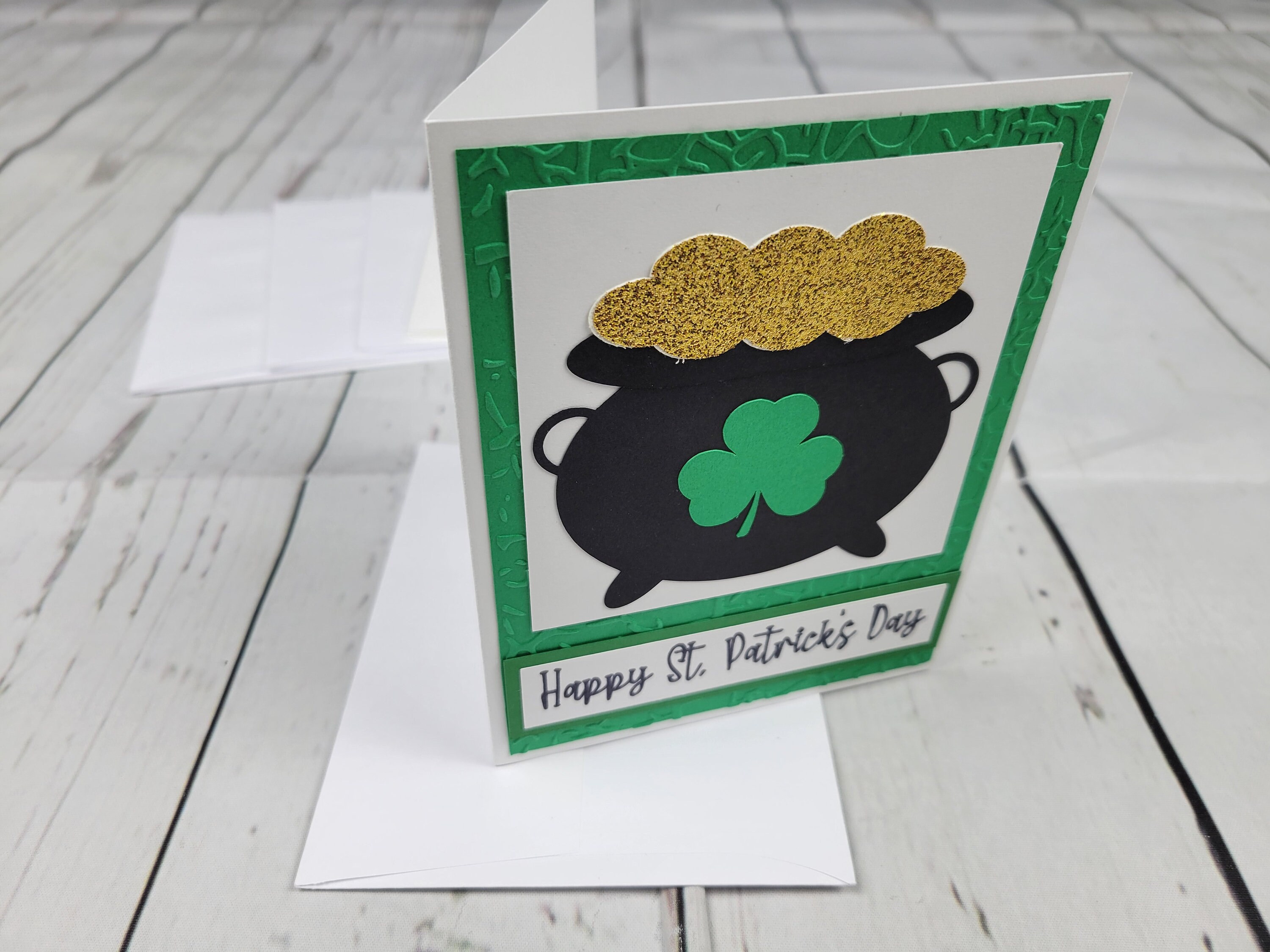 Happy St. Patrick's Day Greeting Card Kit 4 Cards With Envelopes Pot of ...