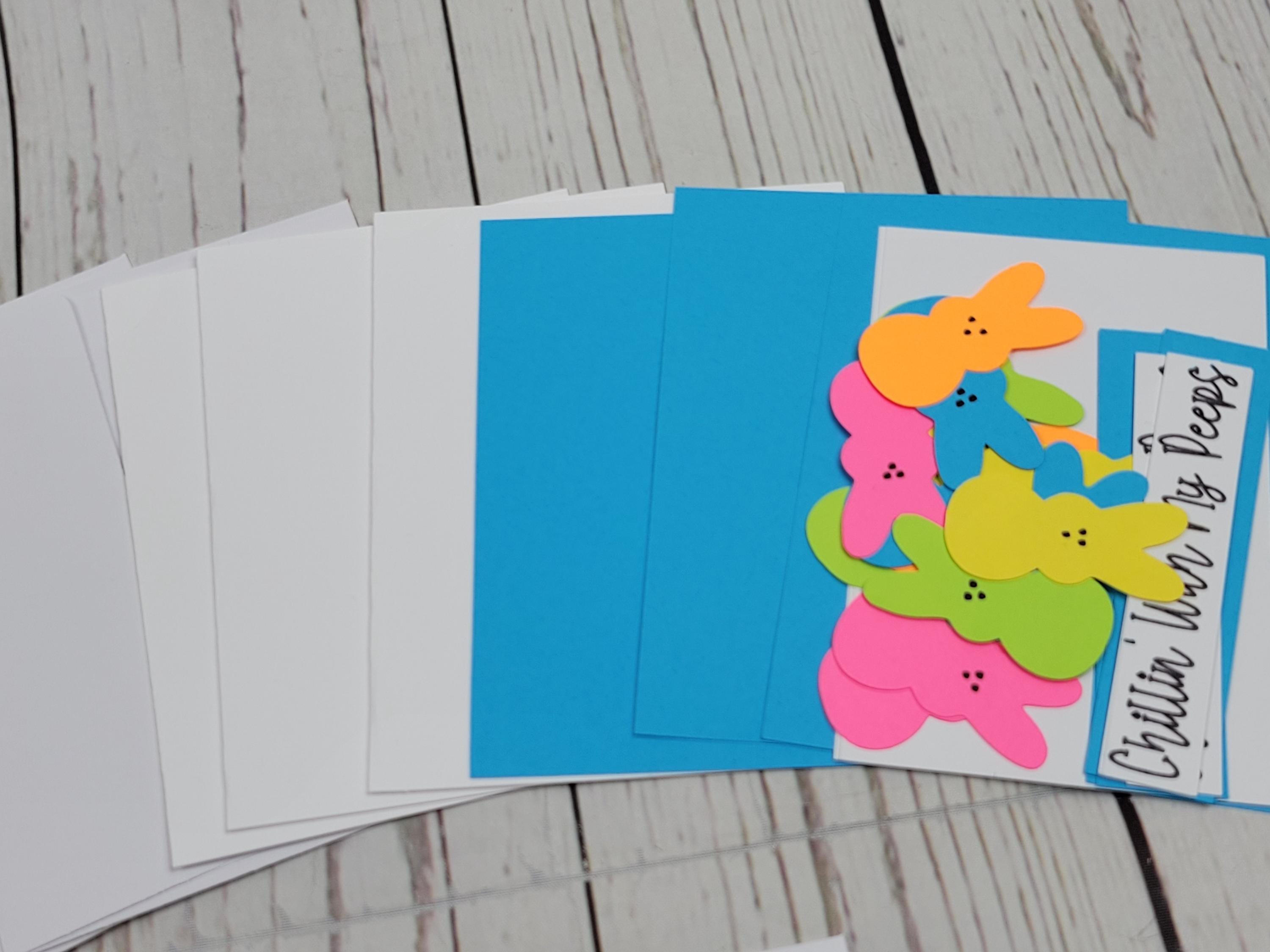 Happy Easter Greeting Card Kit | 4 Cards With Envelopes | With My Peep ...