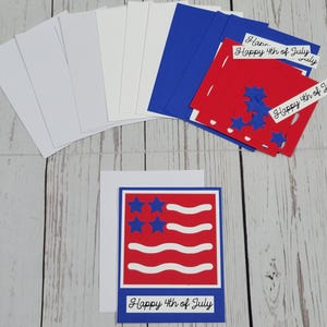 Patriotic Greeting Card Kit | 4 Cards With Envelopes | 4th of July ...