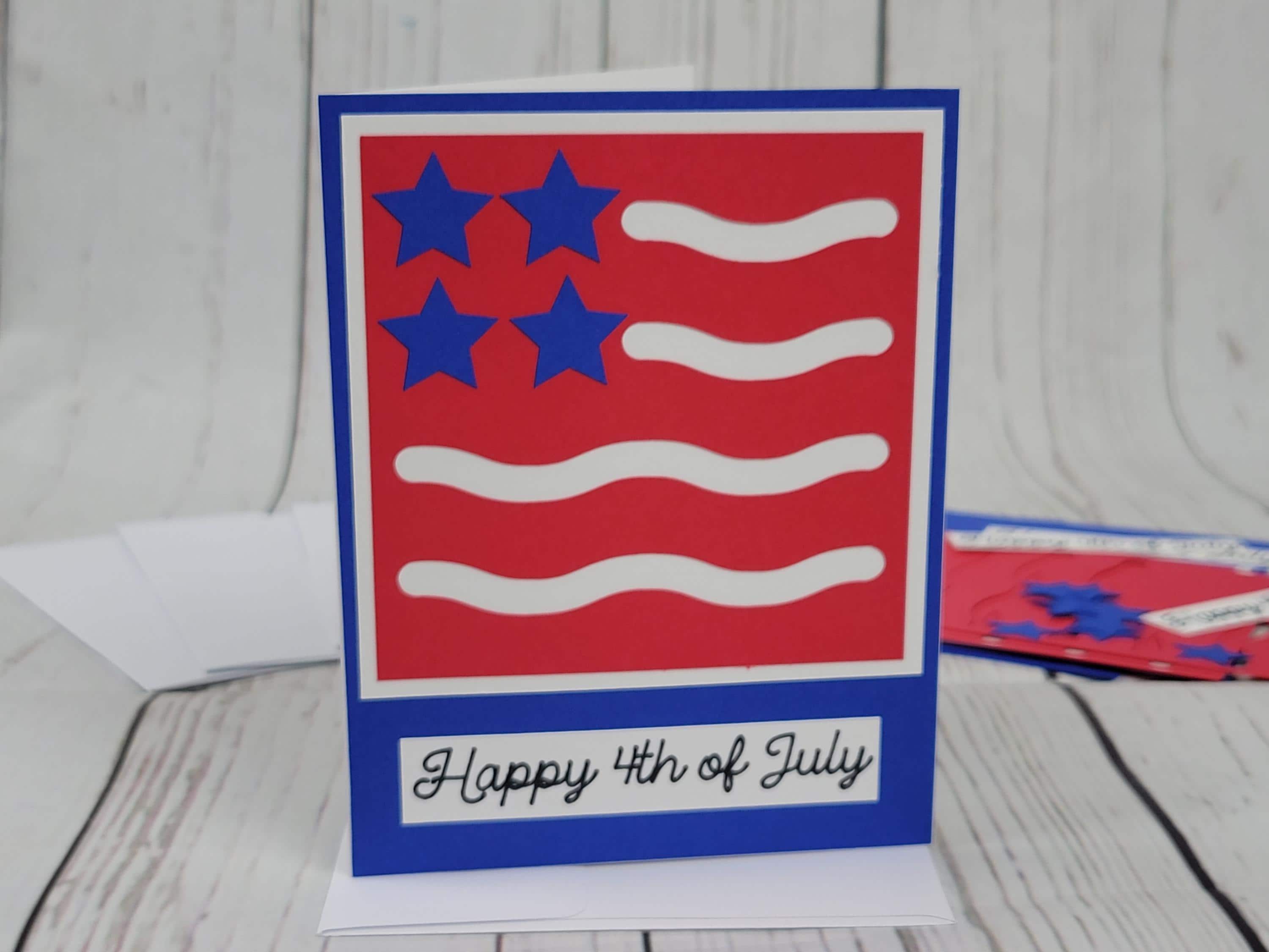 Patriotic Greeting Card Kit | 4 Cards With Envelopes | 4th of July ...
