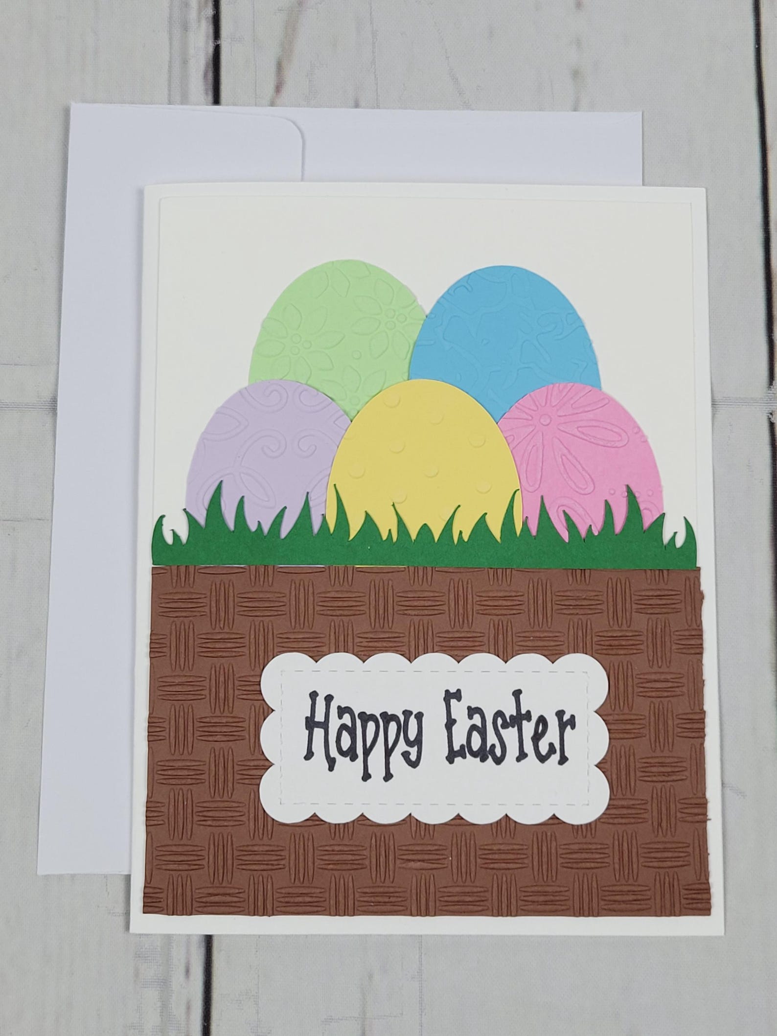 Happy Easter Greeting Card Kit | 4 Cards With Envelopes | Easter Basket ...