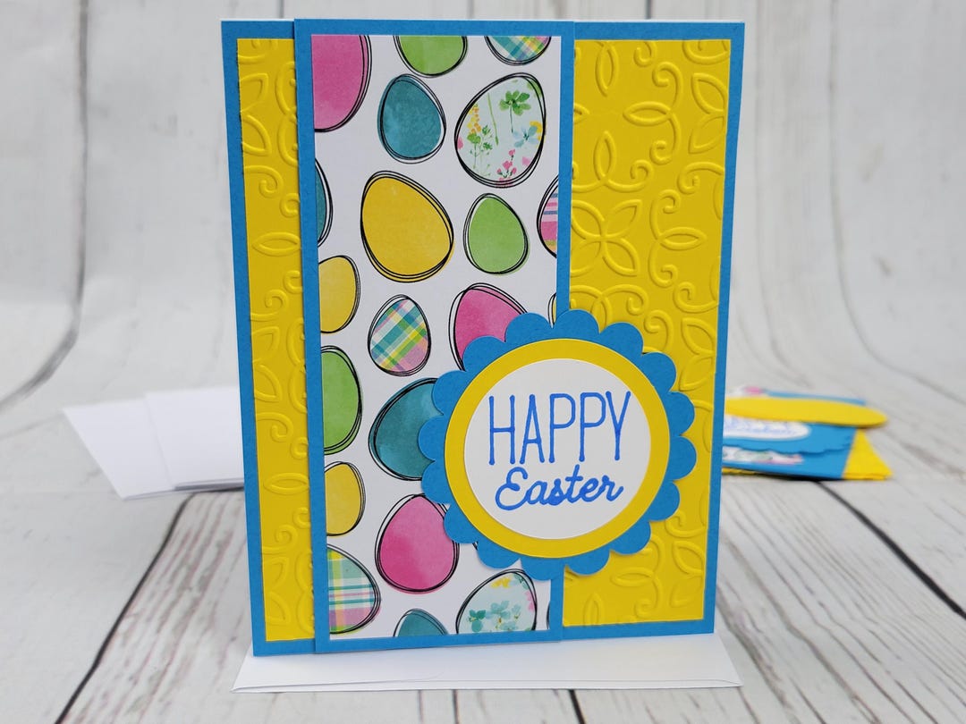 Happy Easter Greeting Card Kit | 4 Cards With Envelopes | Easter Egg ...