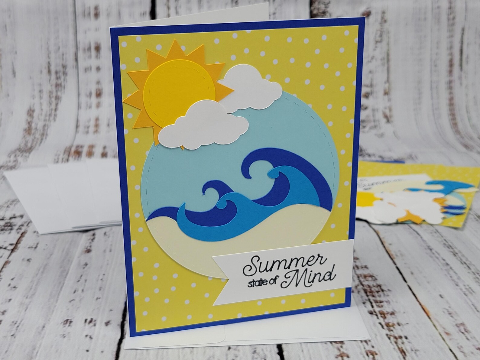 Summer Beach Greeting Card Kit | 4 Cards With Envelopes | Beach Craft ...
