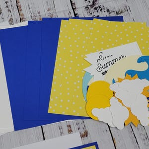 Summer Beach Greeting Card Kit | 4 Cards With Envelopes | Beach Craft ...