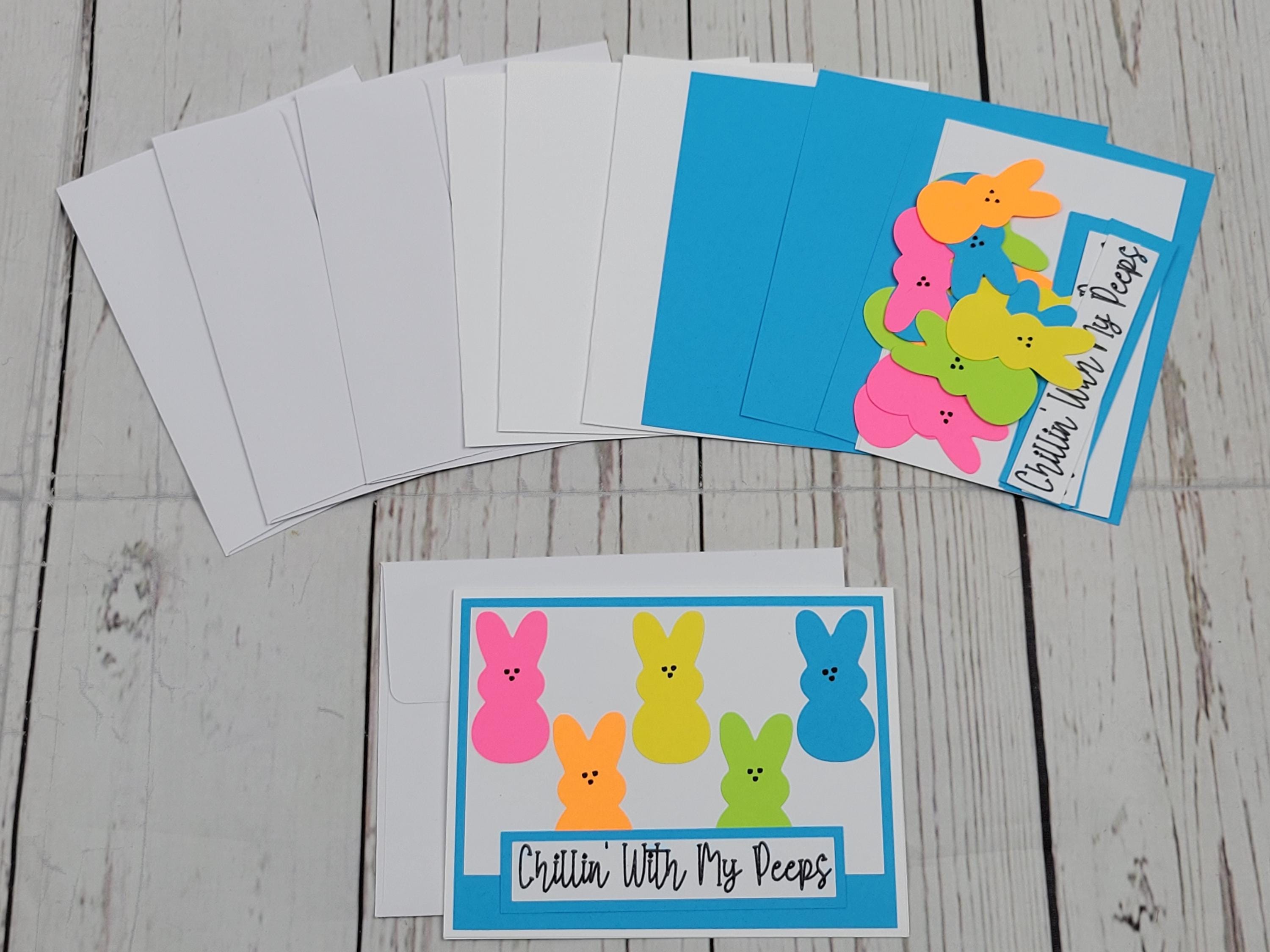 Happy Easter Greeting Card Kit | 4 Cards With Envelopes | With My Peep ...