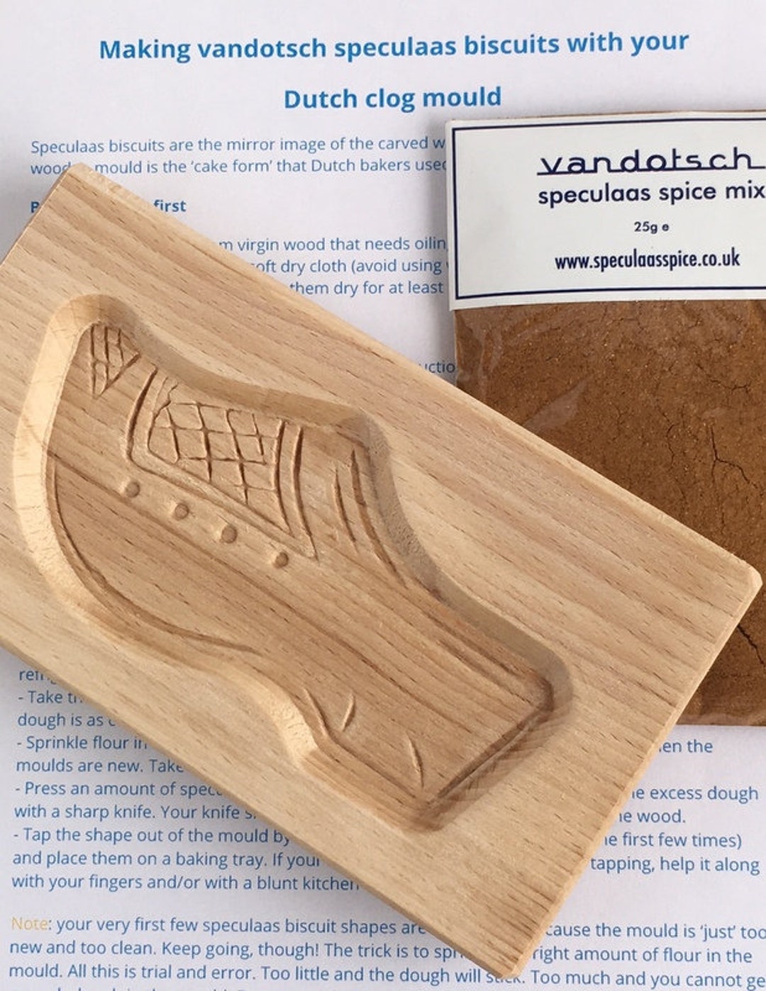 Large Clog Mould / Mold With Vandotsch Speculaas Spice to Make ...